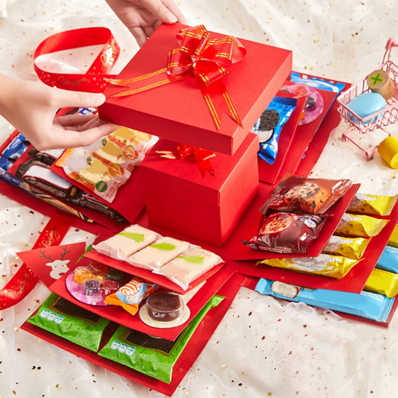 [BT] Surprise Explosion Box Handmade Assembled Snack Gift Box For DIY ...