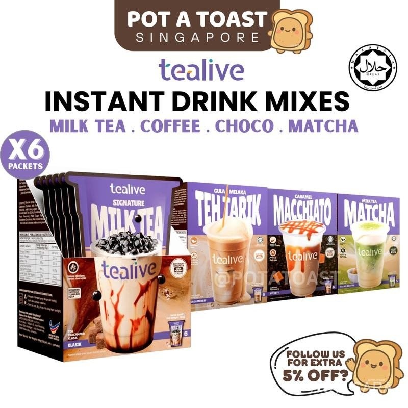 TEALIVE Instant Drink Mixes HALAL Signature Milk Tea Coffee Choco ...