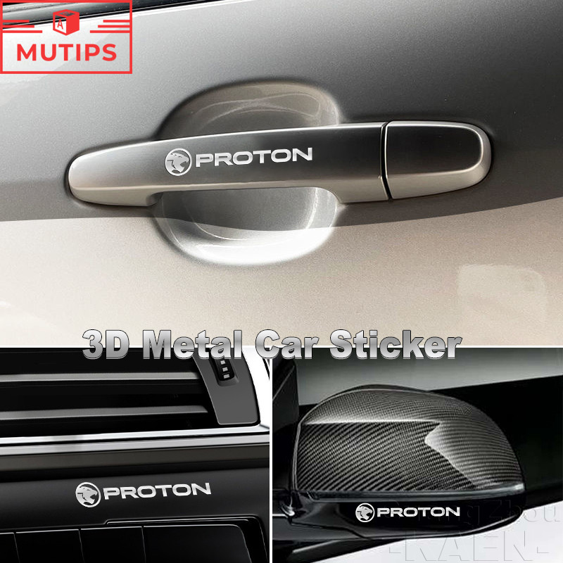 Proton 3D Metal Car Sticker Car Logo Interior Badge Stickers Rearview ...