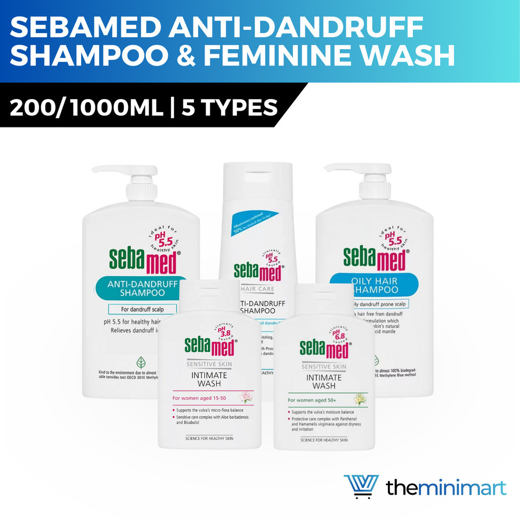 Sebamed Anti-Dandruff Shampoo 200ml 1000ml PH Balanced Intimate Wash ...