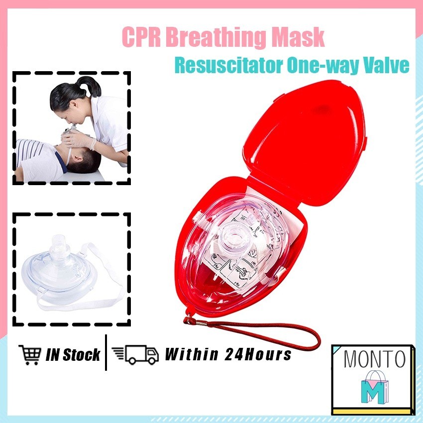 CPR Breathing Mask One-way Valve Resuscitator for First Aid Reusable ...