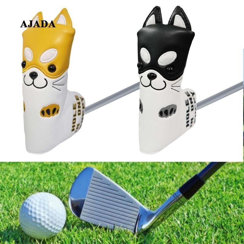 [ Putter Head Covers Embroidered Dog Shape Club Head Cover Fits ...