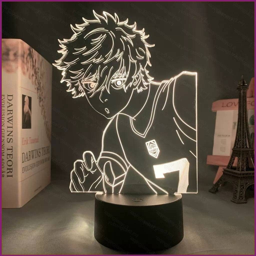 Blue Lock Isagi Yoichi Bachira Meguru Night Light Anime 3D Lamp Remote ...