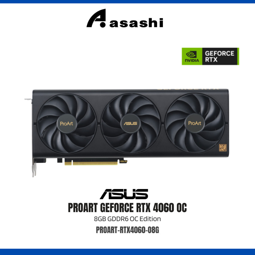 ASUS PROART GeForce RTX 4060 OC Edition 8GB GDDR6 Graphic Card (PROART ...