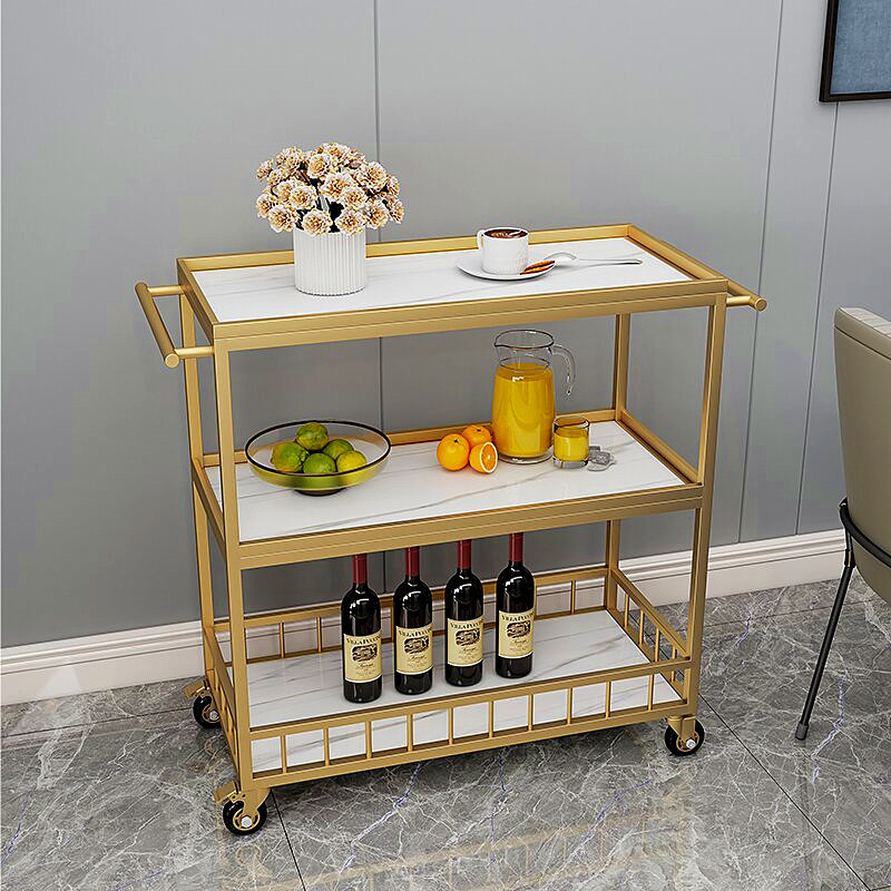 Dining Car Trolley Restaurant Hotel Three-Layer Mobile Trolley Dining ...