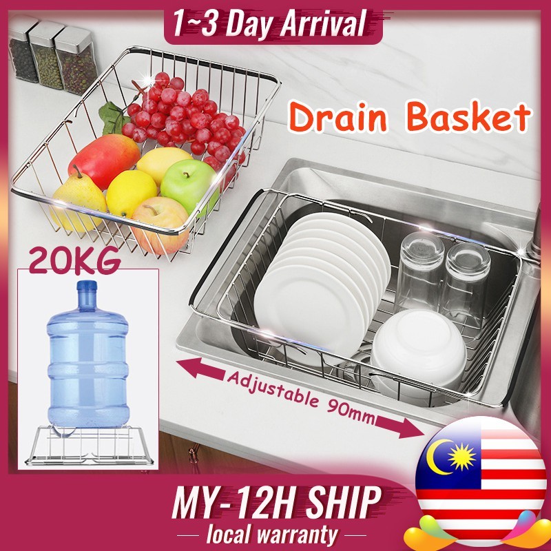 2 Tier Onion Rack Kitchen Sink Basket Dish Drainer Penapis Sinki Dapur ...