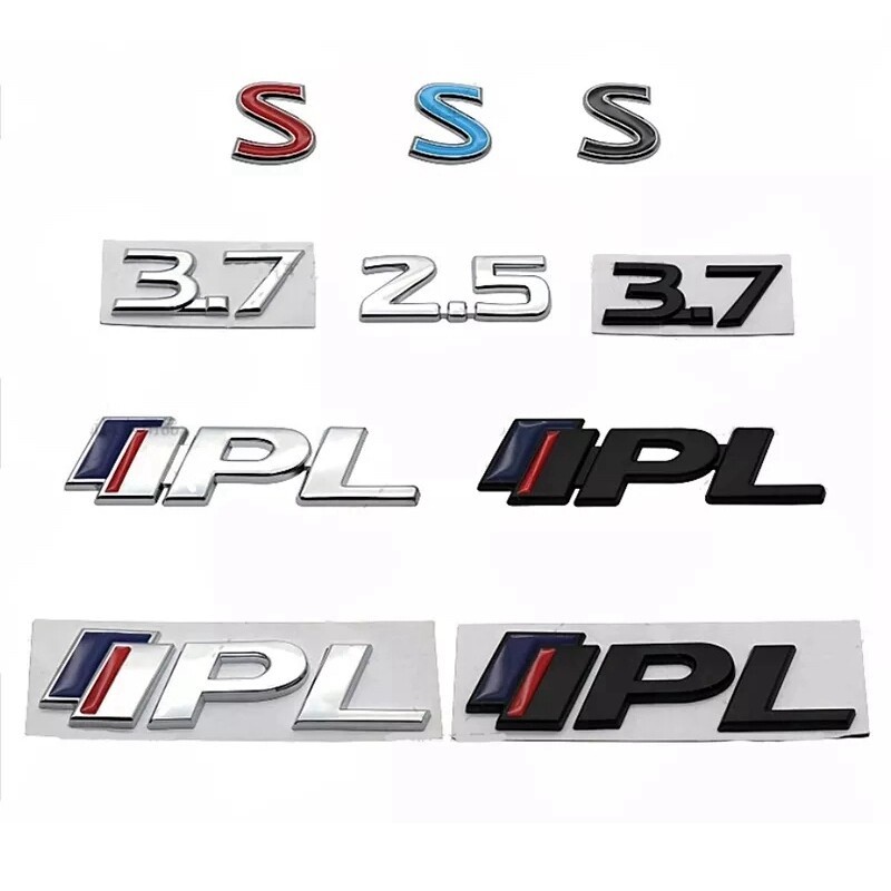 IPL logo S 3.7 2.5 letter emblem Rear trunk sticker Side badge for ...
