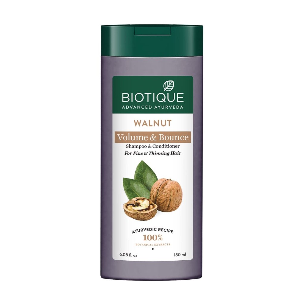 BIOTIQUE Bio Walnut Bark Volumizing Shampoo 180 Milimeter | Shopee ...