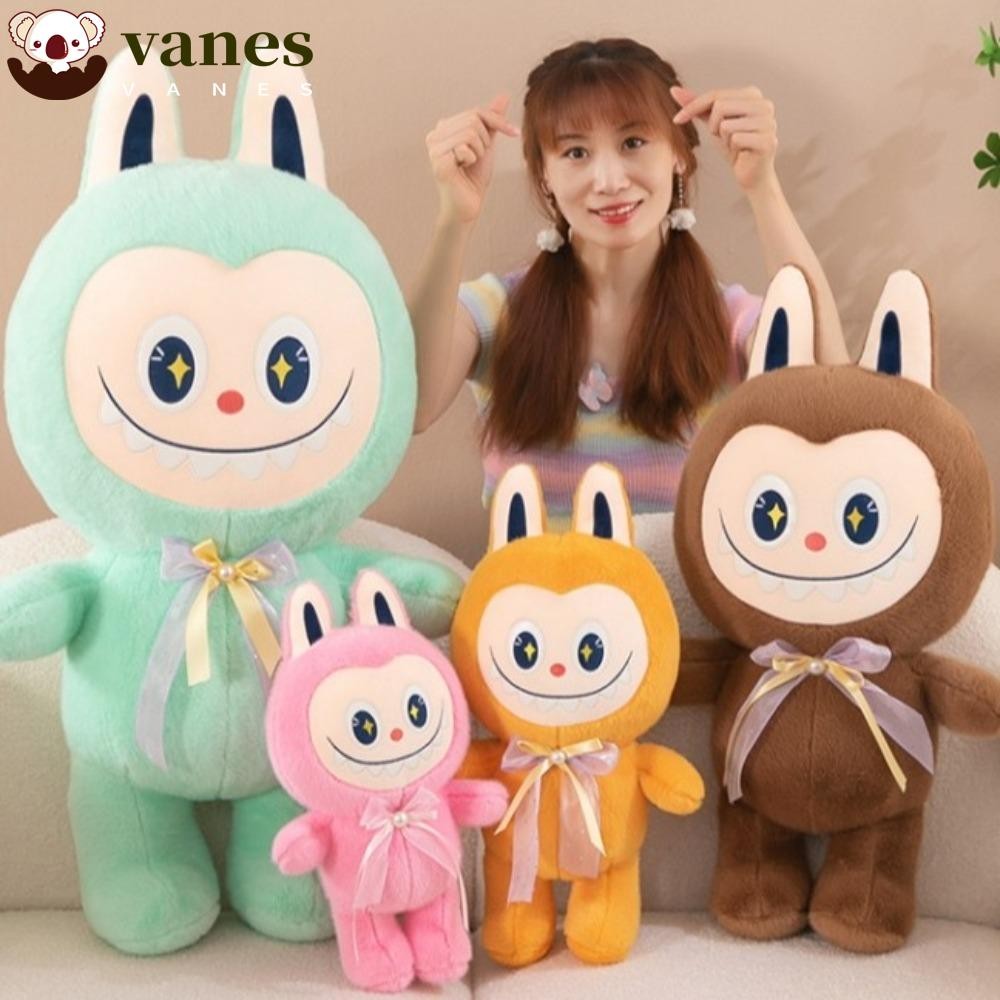 VANES Labubu Plush Stuffed Doll, Cartoon Big Eye Labubu Time Plush Toy ...