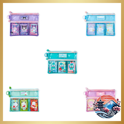 【Special Price】Sanrio Kuromi 2-tier pouch (cutely customized) with 3 ...