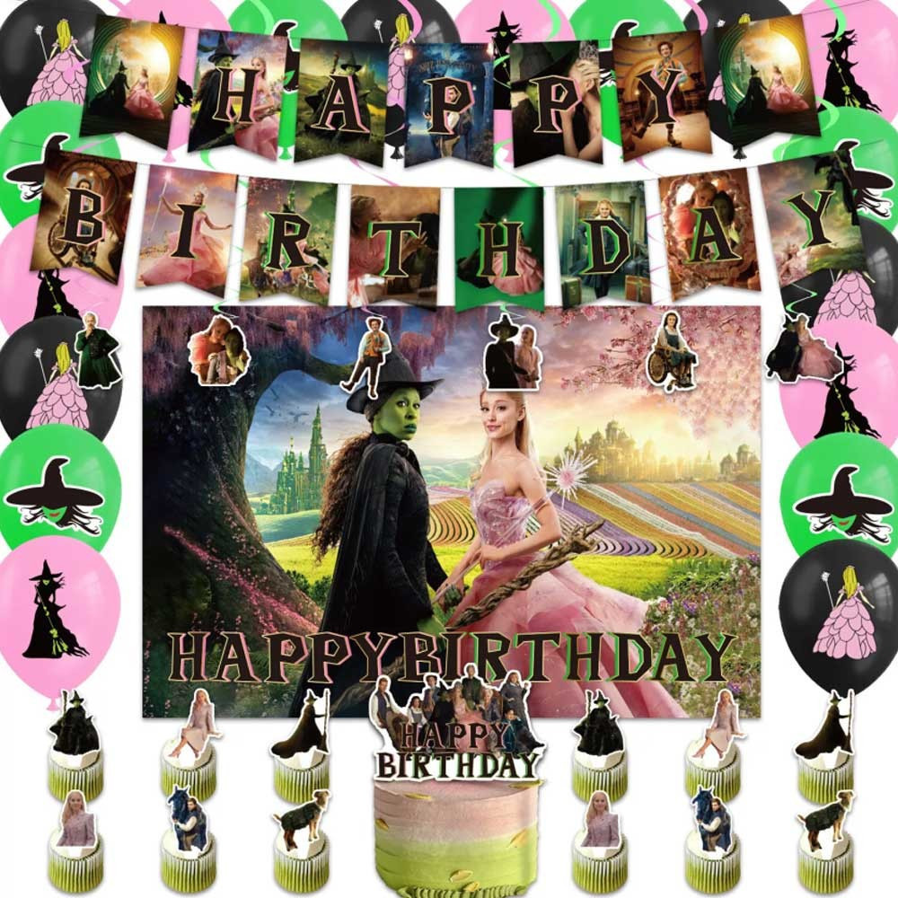 Wicked Birthday Party Decorations Backdrop Baby Shower Party Balloon ...