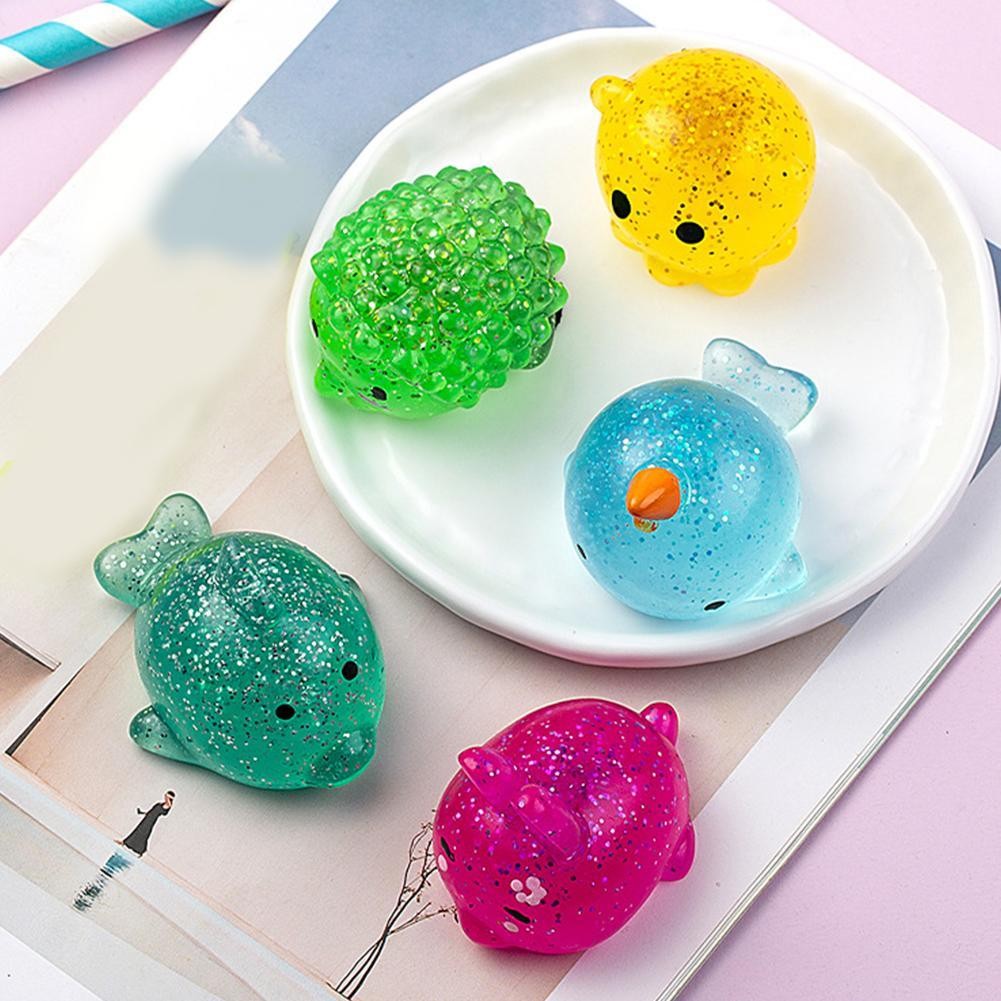 Big Spongy Squishy Mochi Fidget Toys Kawaii Animal Toys Powder Cute ...