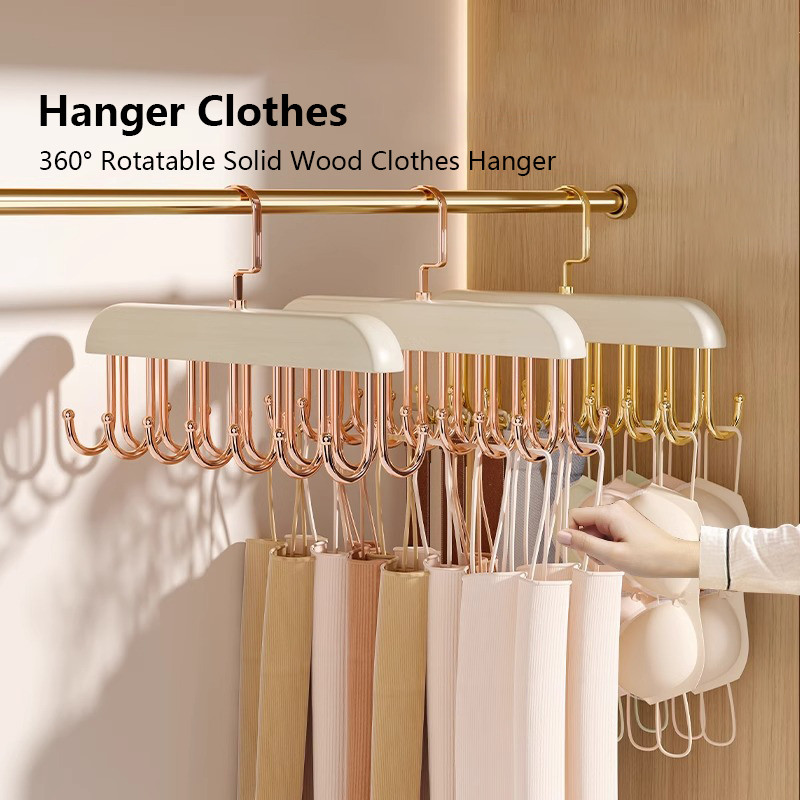 [SG Stock] Hanger 360° Rotatable Clothes Hanger 16 Hook Hanger Clothes ...