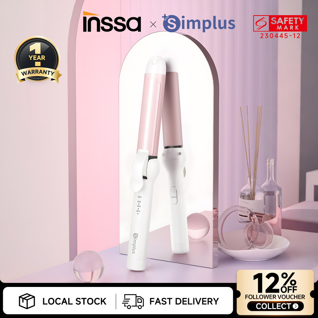 Simplus Kit 2 in 1 Hair Curler & Straightener Wand丨30mm Styling Curling ...