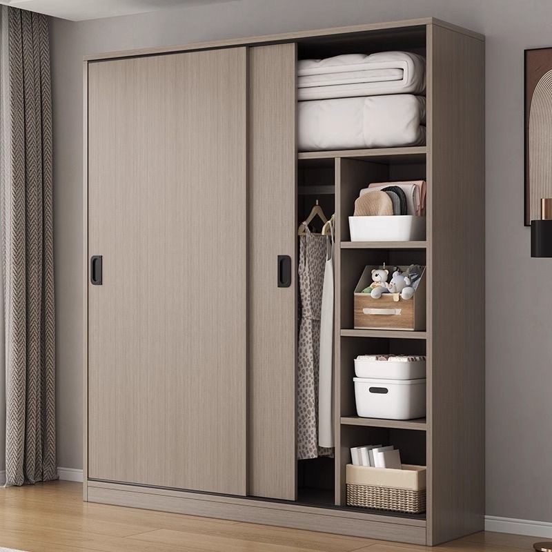 Cabinet Household Storage Sliding Door Solid Wood Thickened Multi ...