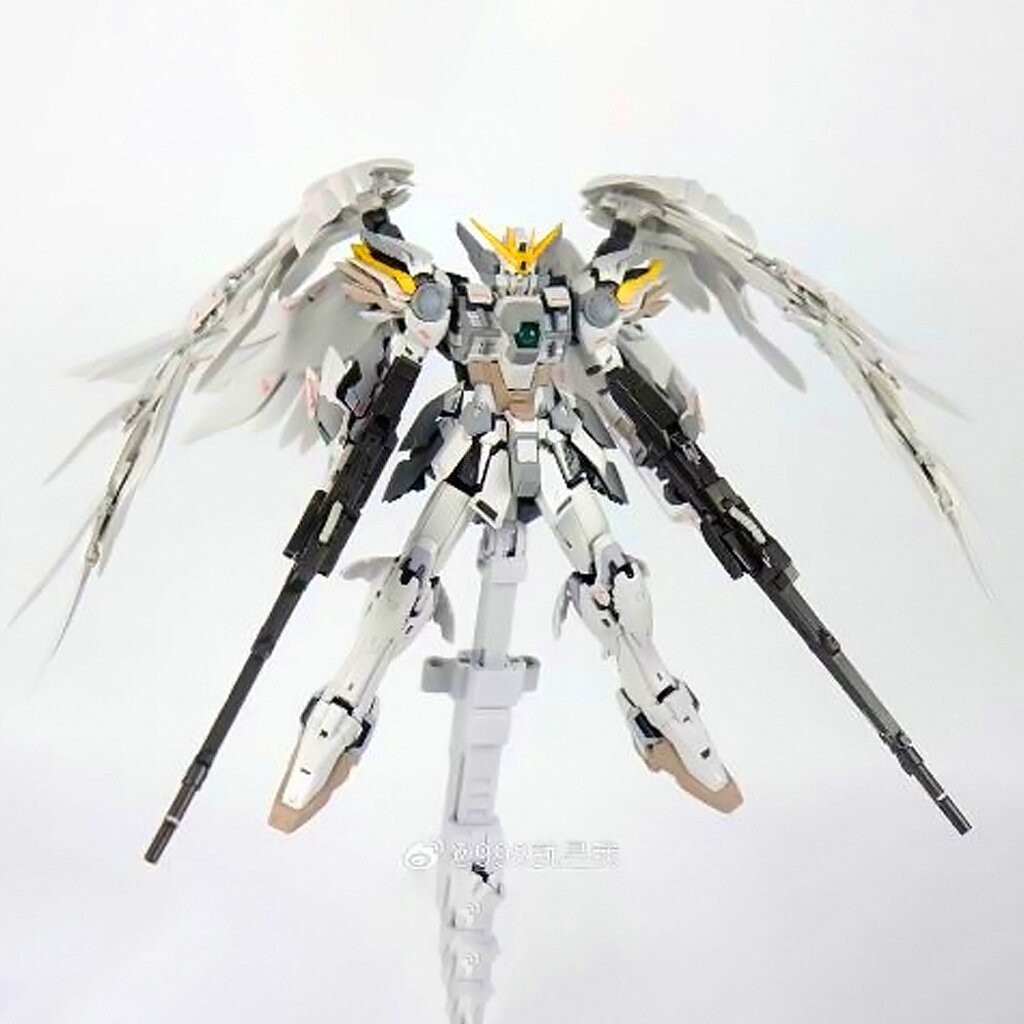 !! MG 1/100 WING SNOW WHITE PRELUDE + ACTION BASE 8827 Daban Gundam ...