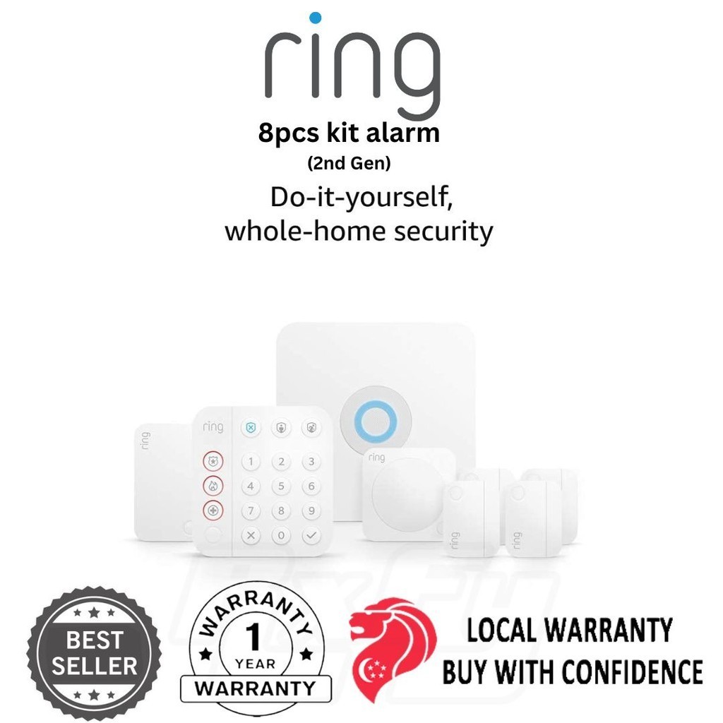 Ring Alarm 8-piece kit (2nd Gen) – home security system ( No Wiring ...