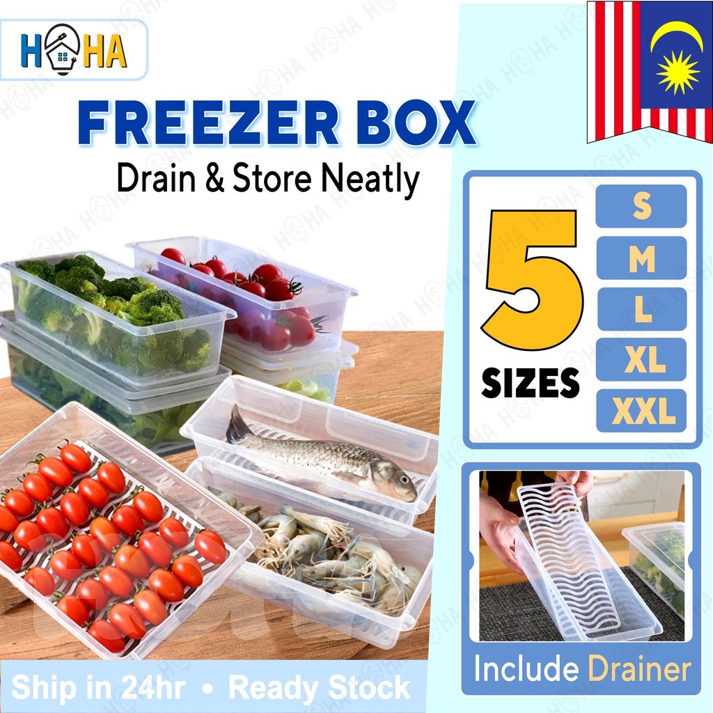 Flat Drainage Container Ready Stock Kitchen Food Storage Box ...