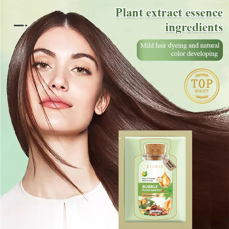 JUELREOU【Gentle Hair Dye】Plant Extract Hair Dye Essence Bubble Hair Dye ...