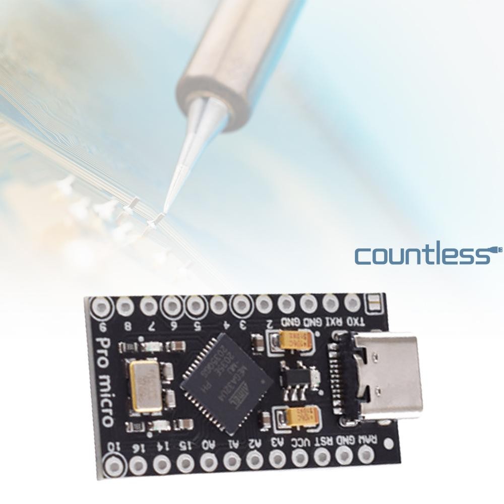 ATmega32U4 USB Type-C Pro Micro Development Board with 2 Row Pin Header ...