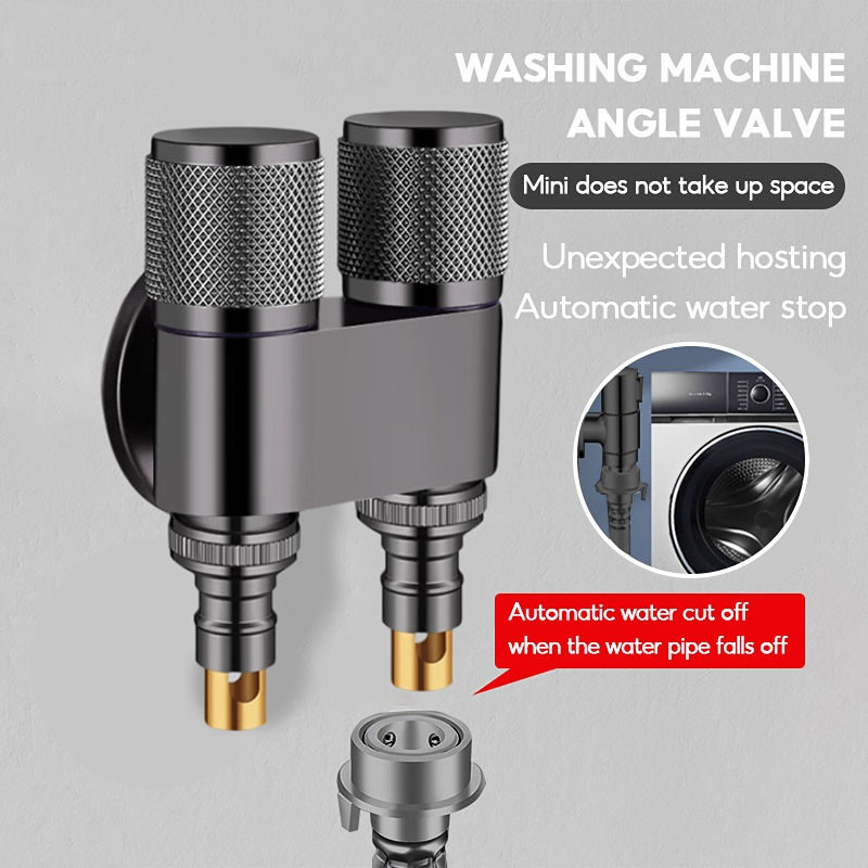 Dual Control Two Way Stop Angle Valve Bathroom Toilet Washing Machine ...