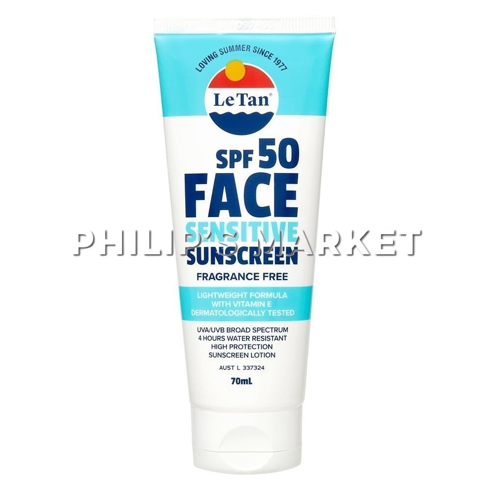 Le Tan Spf 50 Face Sensitive Sunscreen Lotion 70ml | Shopee Singapore