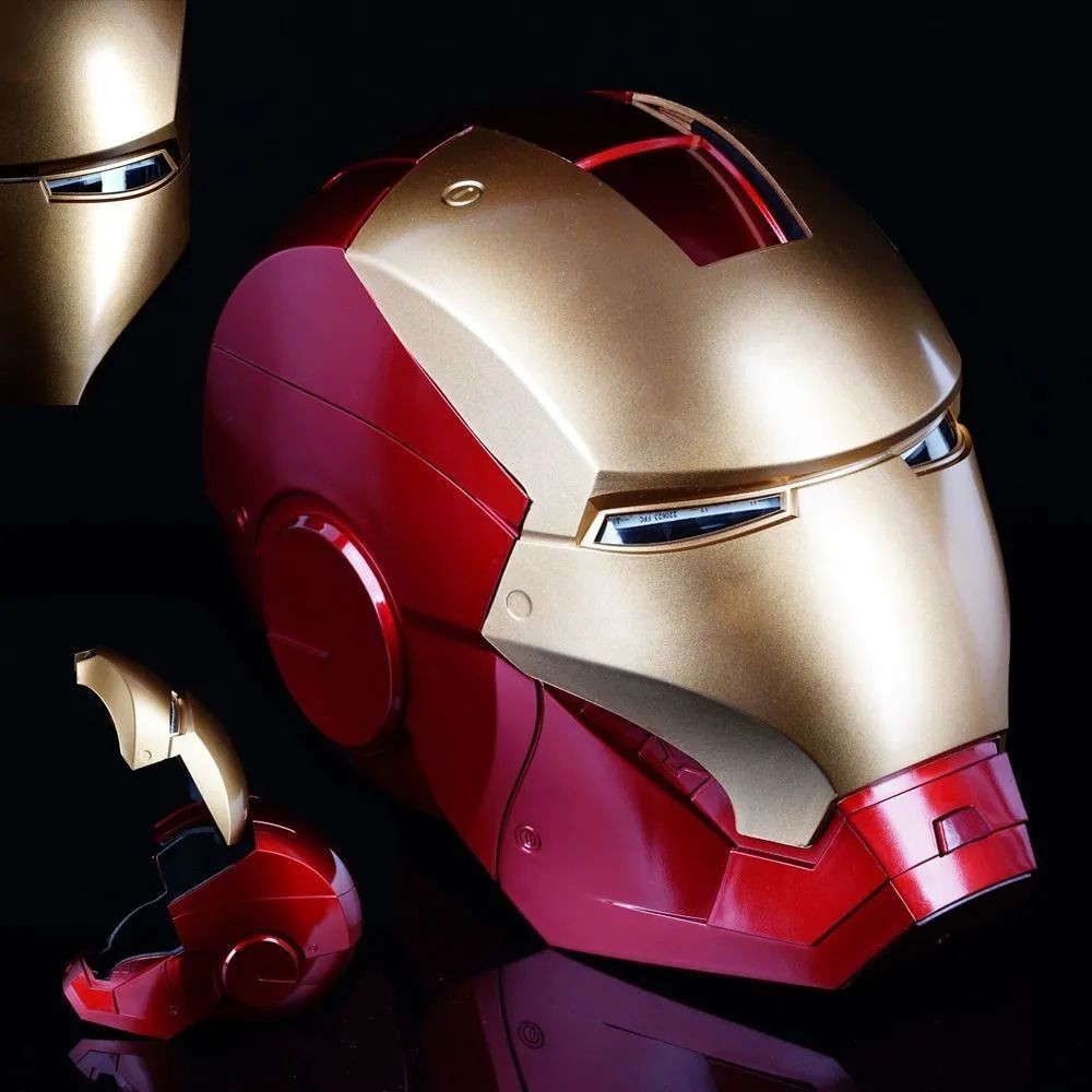 Iron Man Helmet Wearable Luminous Model Figure cos Jarvis Helmet ...