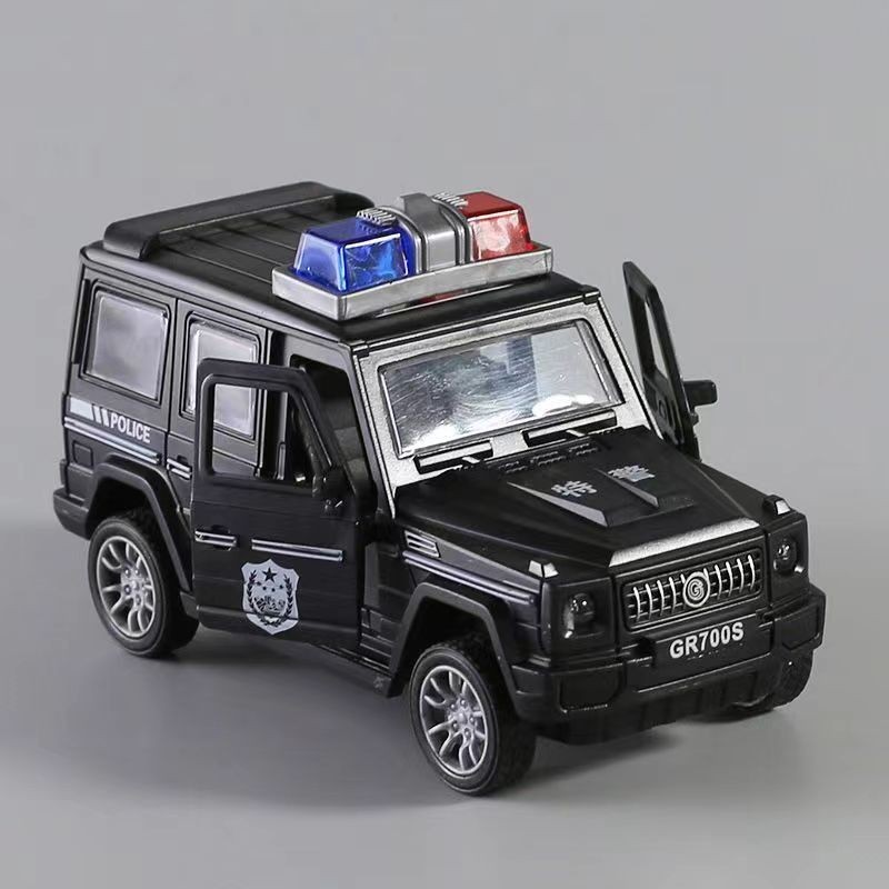 Inertial Toy Car Children's Three-Open Door Police Car Model Boy Baby ...