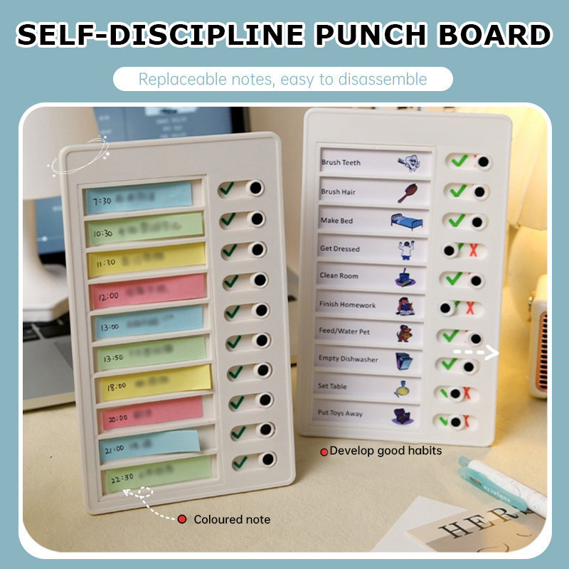 Eeghrerrdisiplin Self punch Card Check List Message Notes RV Homemade ...