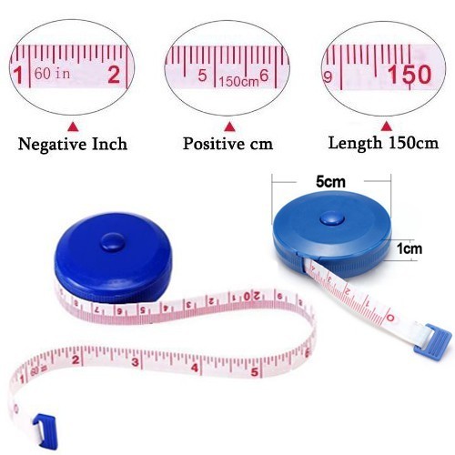 Clothes Meter 1.5m Roll Mini Roll Swivel 150cm Tape Measure Fabric ...