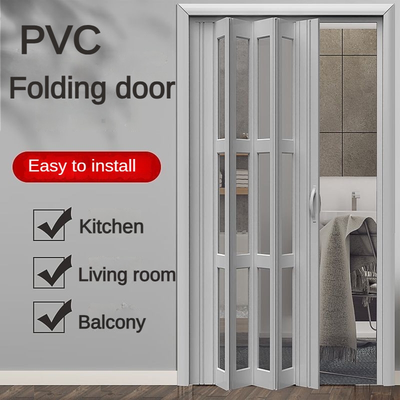 Pvc Collapsible Door Sliding Open Kitchen Sliding Door Indoor Partition ...
