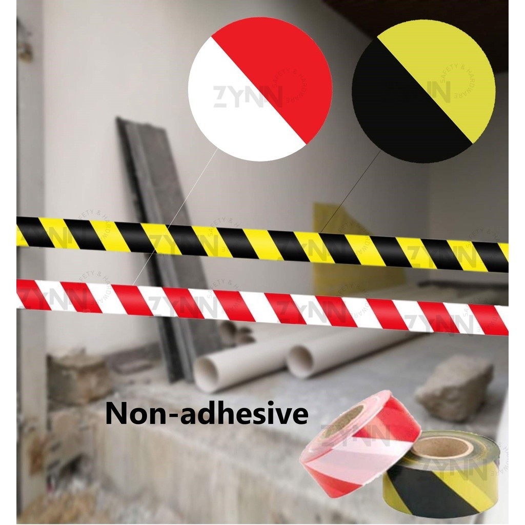 [SG STOCK] ZEBRA TAPE 2" RED WHITE/ YELLOW BLACK Non-Adhesives Safety ...