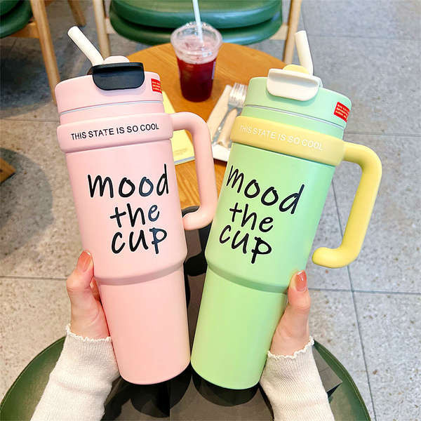 Simple Ice Bomber Cup, Big Mac Straw Cold Insulated Thermos Cup, High ...