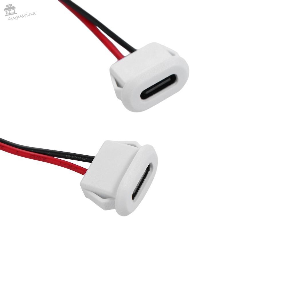 AUGUSTINA USB-C Connector Waterproof Elliptical Charging Port Type-C ...