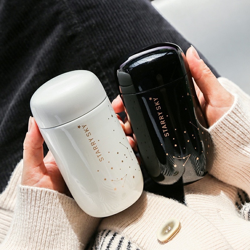 200ML Creative Starry Sky Mini Thermal Flask Fashion Double Stainless ...