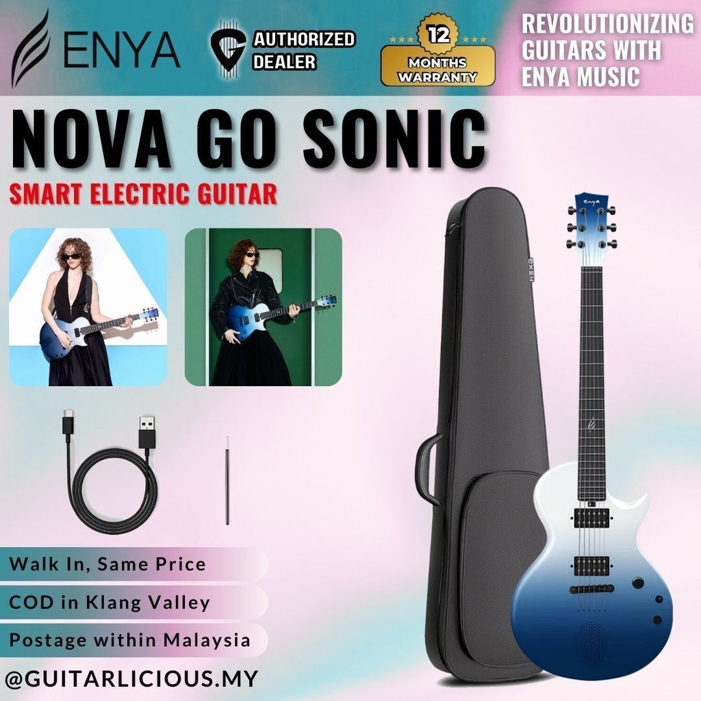 Enya Nova Go Sonic Carbon Fiber composite Electric Guitar with Built In ...