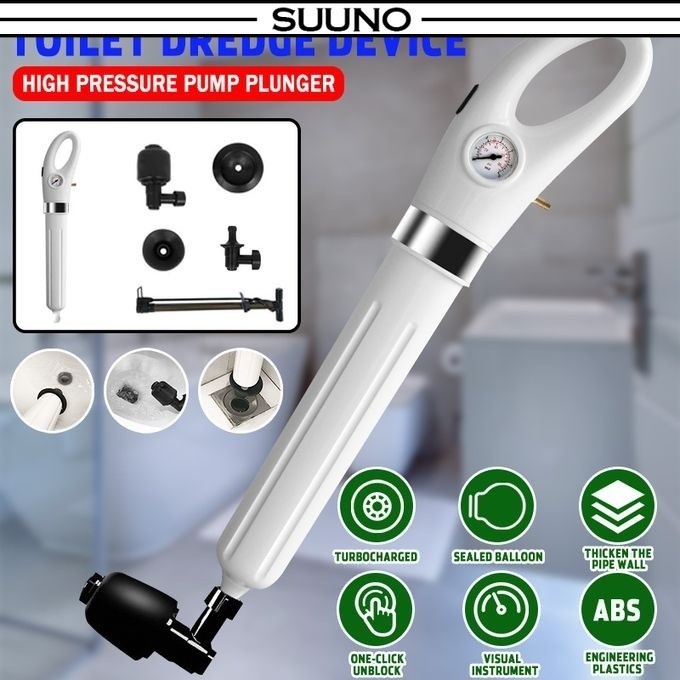High Pressure Air Drain Blaster Plunger Pump Sink Unclog Toilet Plunger ...