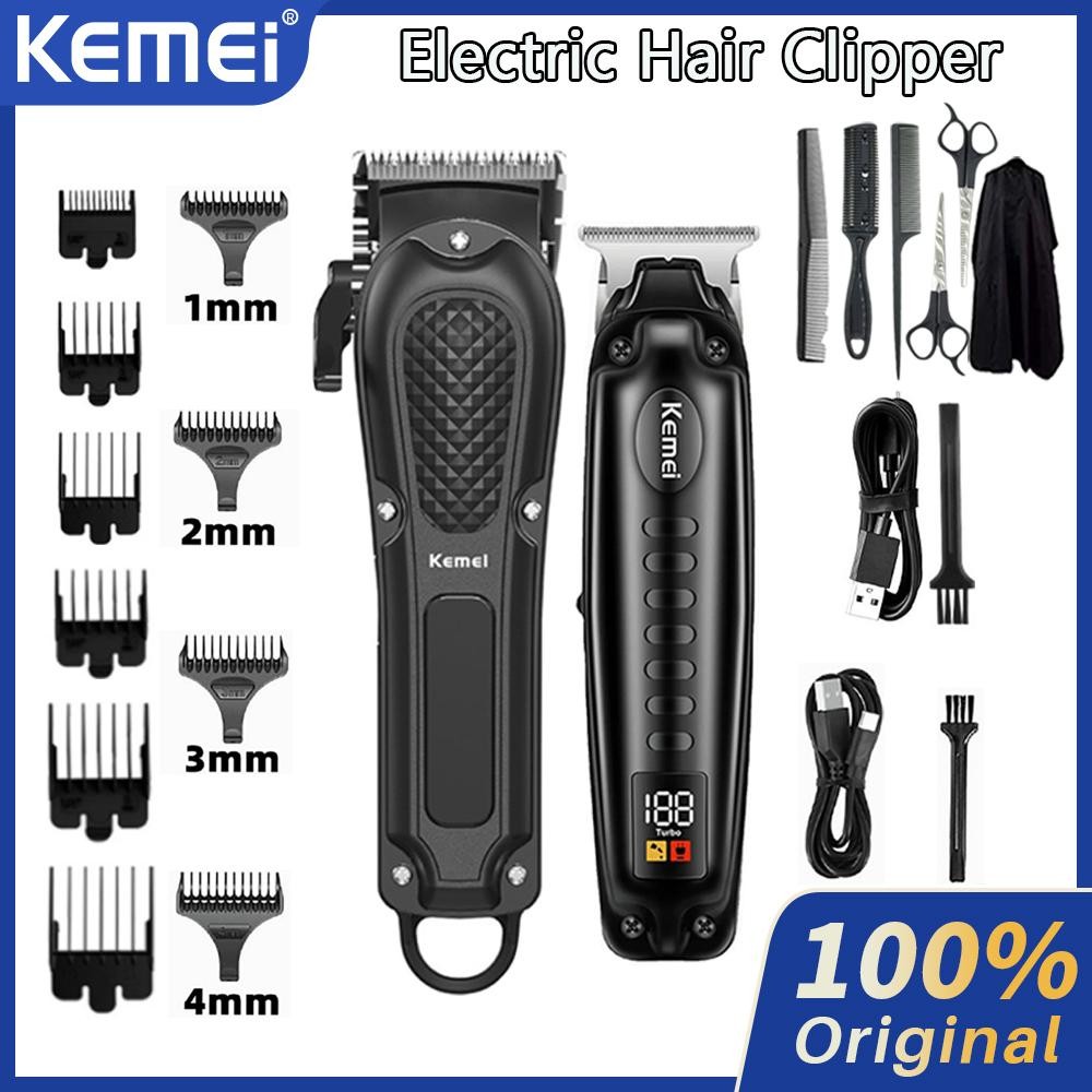 Kemei Professional Hair Clipper Set Electric Hair Clippers Razor Rechargeable Hair Trimmer ...