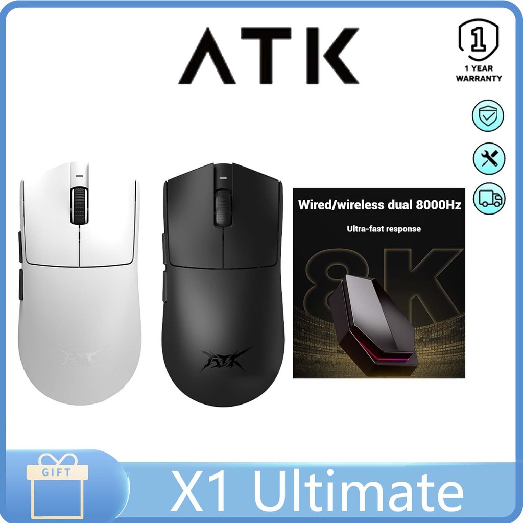 ATK X1 Ultimate Master Edition Dual Mode Mouse PAW3950Ultra non-porous ...