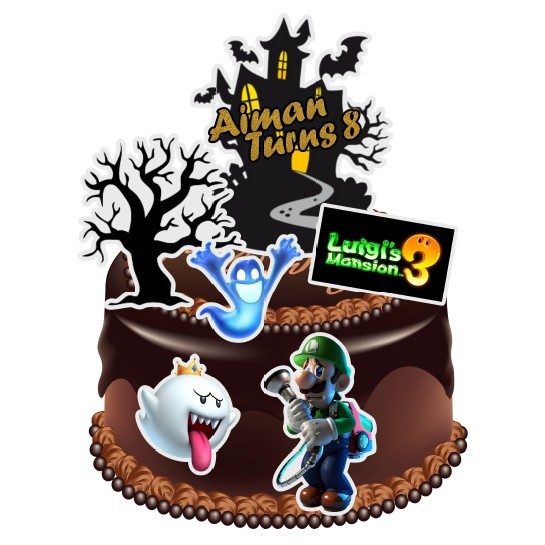 Luigi's Mansion Cake Topper | Shopee Singapore