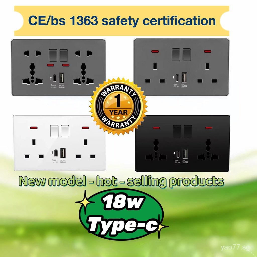 JM PD18W Type-C fast charging power socket international universal 3/5 ...