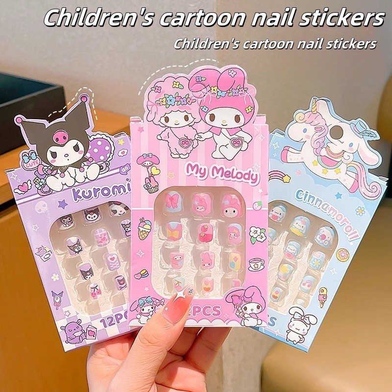 Children's Sanrio cartoon nail stickers Cinnamoroll Lotso self-adhesive ...