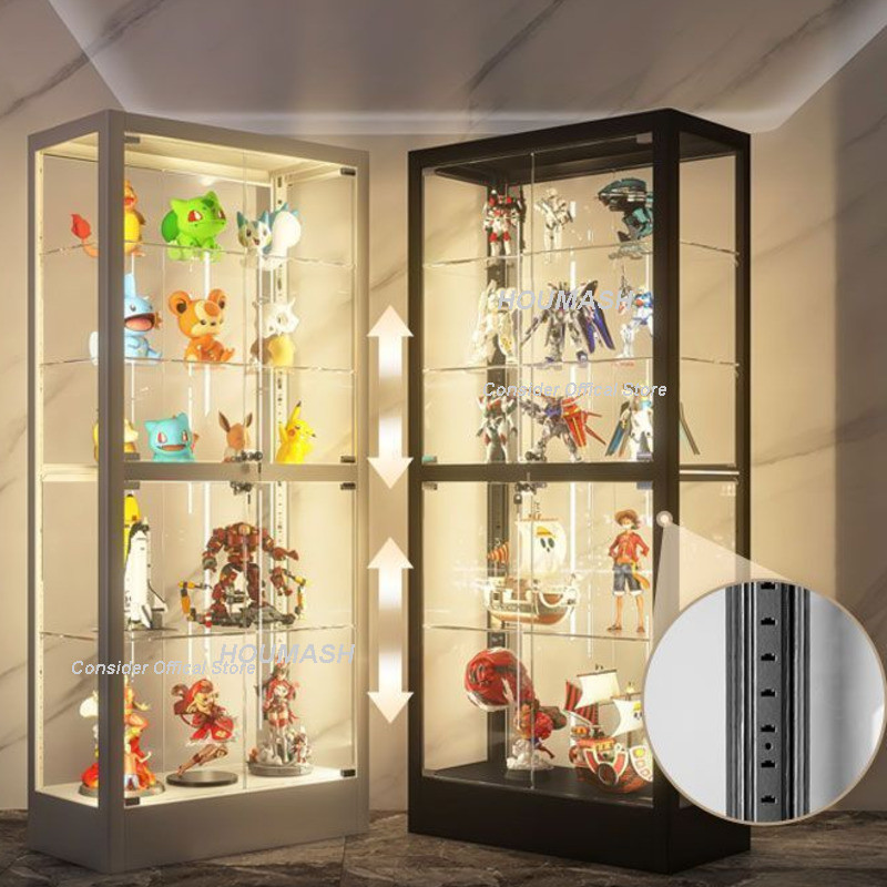 Handmade Display Cabinet Toy Display Rack With LED Light Transparent ...