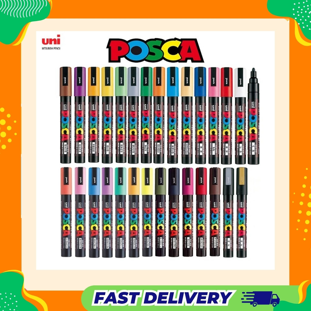 UNI Posca Pen 3M And 5M Pastel Color Bright Multipurpose Paint Shoe ...