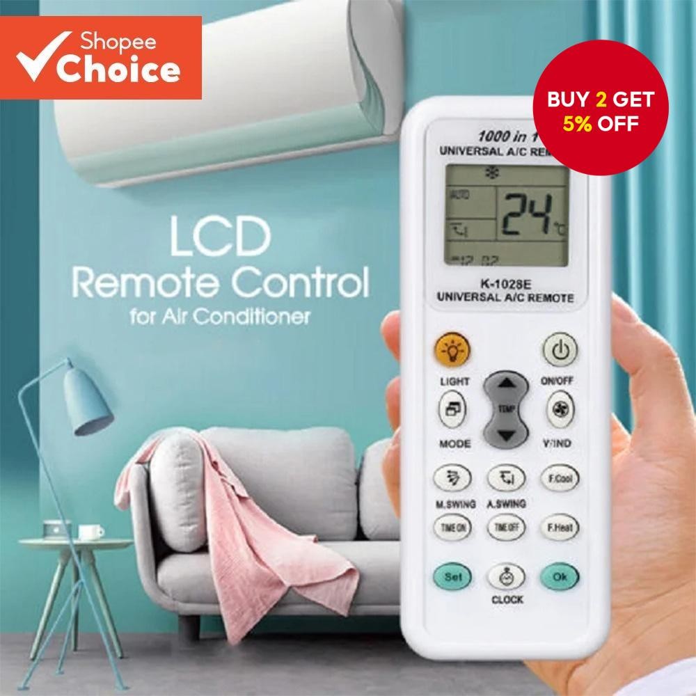 1000 in 1 Universal K1028E Air Conditioner Remote Control LCD A/C ...
