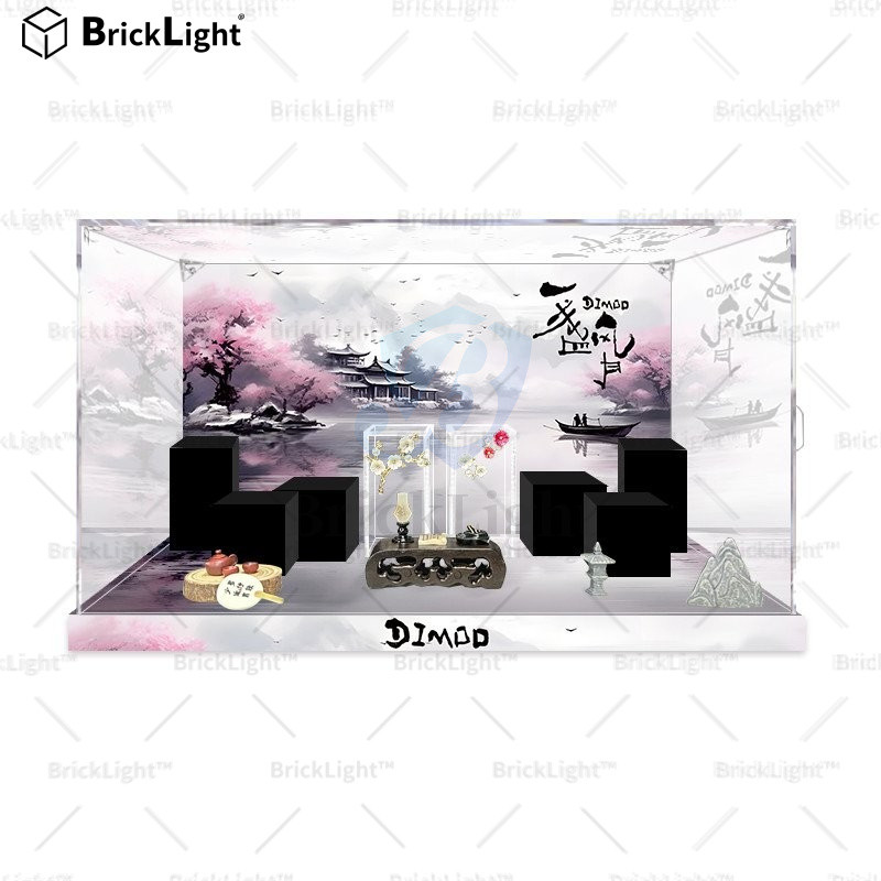 BrickLight™ ️Pop mart DIMOO A Wind Moon Series Dustproof Figurine ...
