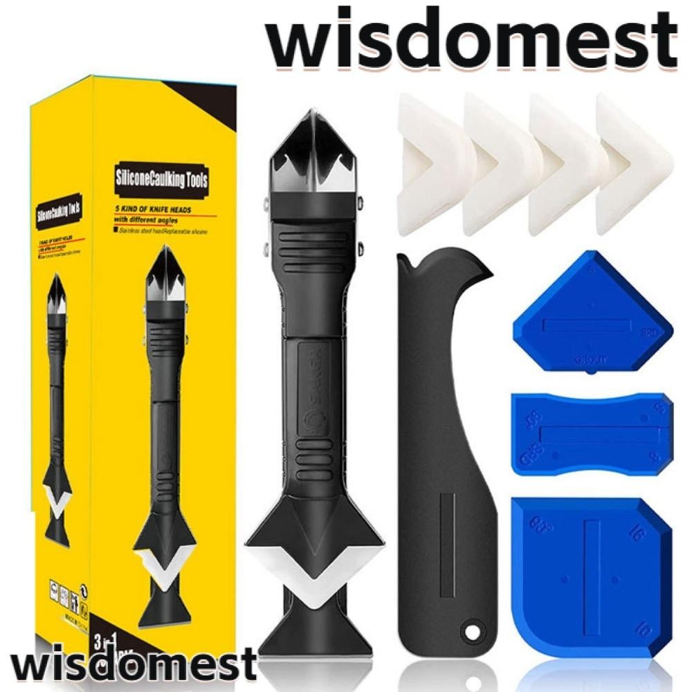 WISDOMEST Grout Scraper Kit, Silicone Stainless Steel Silicone Caulking ...