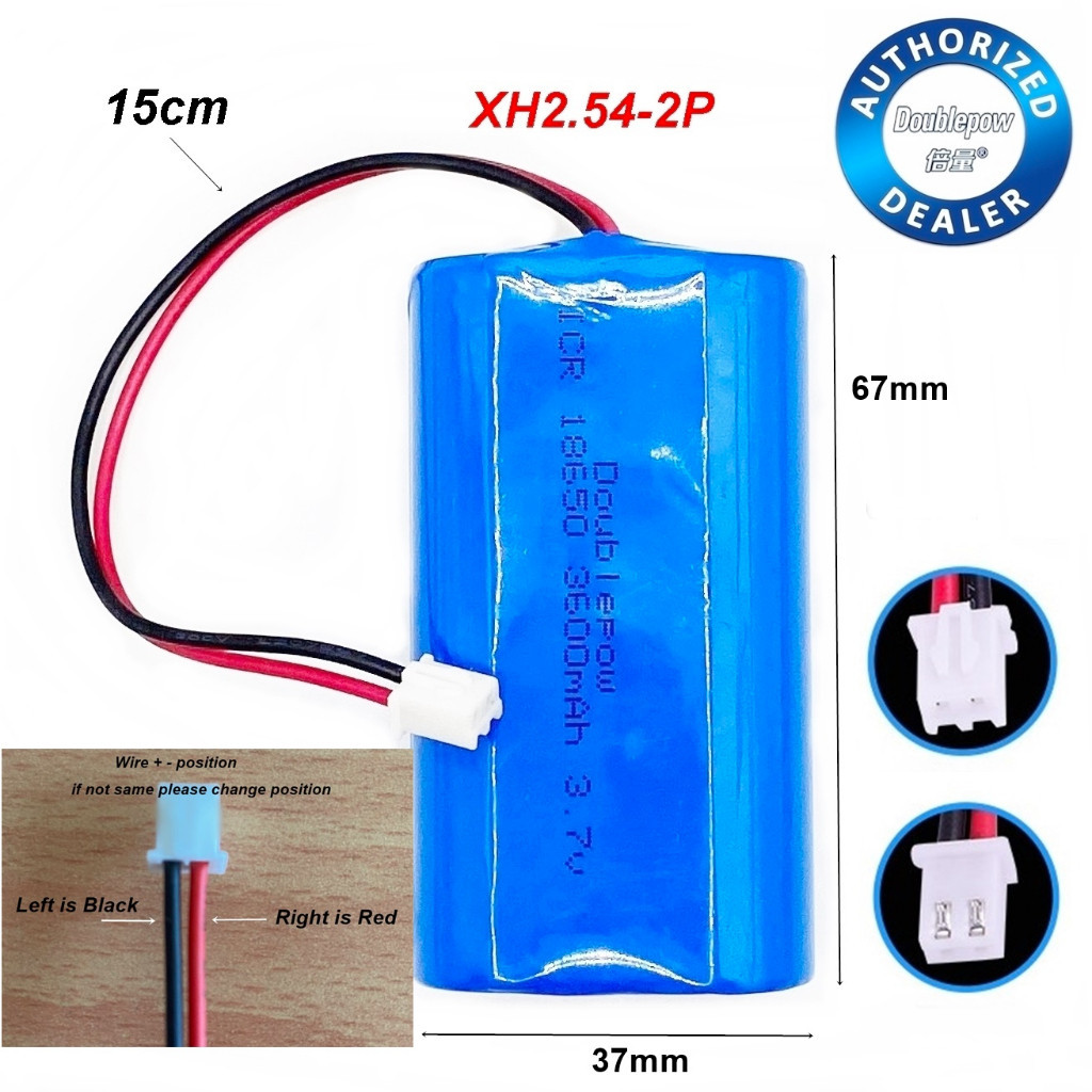Doublepow ICR 18650 3600mAh 3.7V Li-ion Battery with Protection Board ...