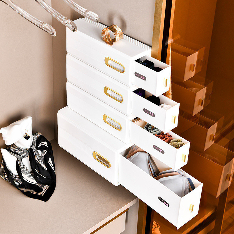 Wardrobe Side-Hanging Underwear Sock Combo Storage Box Simple Closet ...