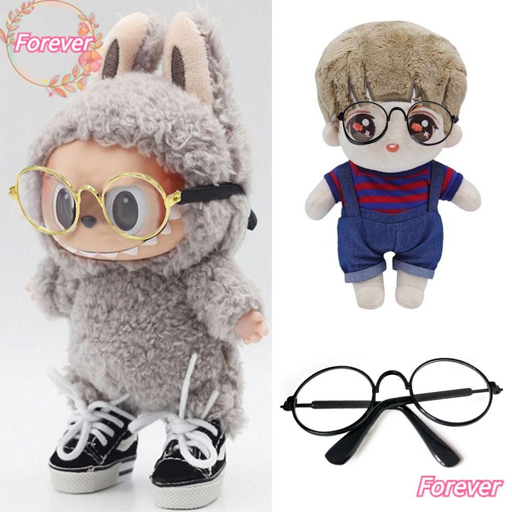 FOREVER Plush Labubu Doll Glasses, Metal Round Frame Labubu Doll ...